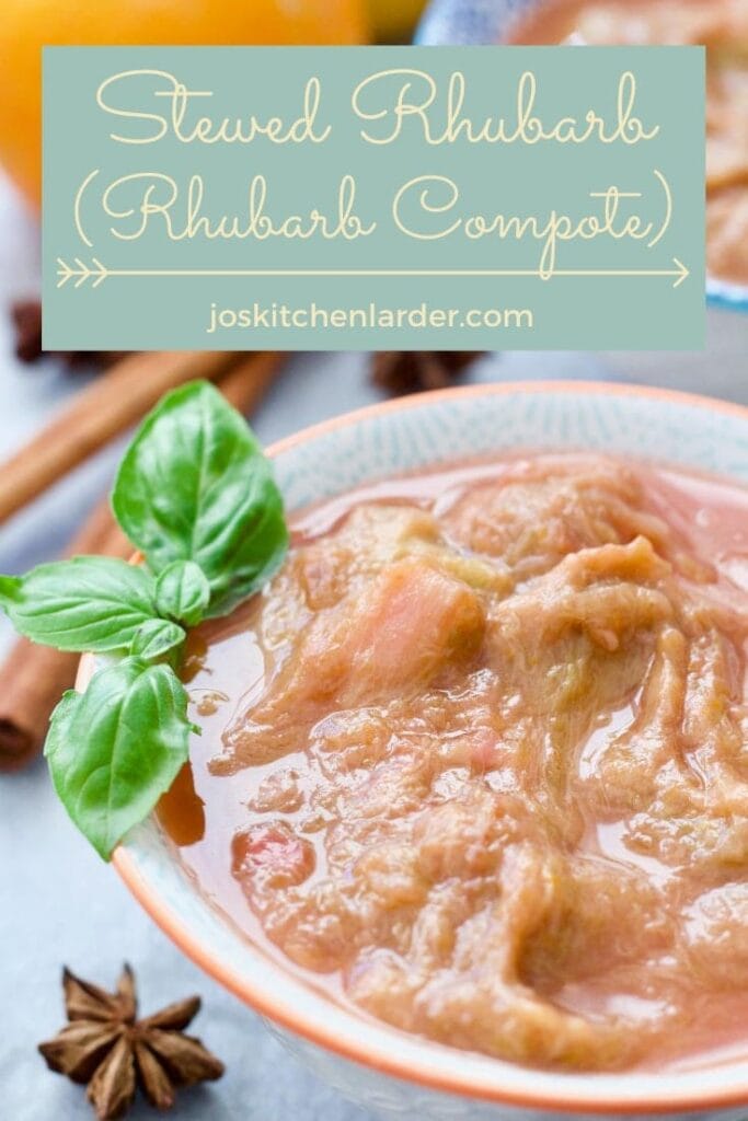 Stewed Rhubarb (Rhubarb Compote) | Jo's Kitchen Larder