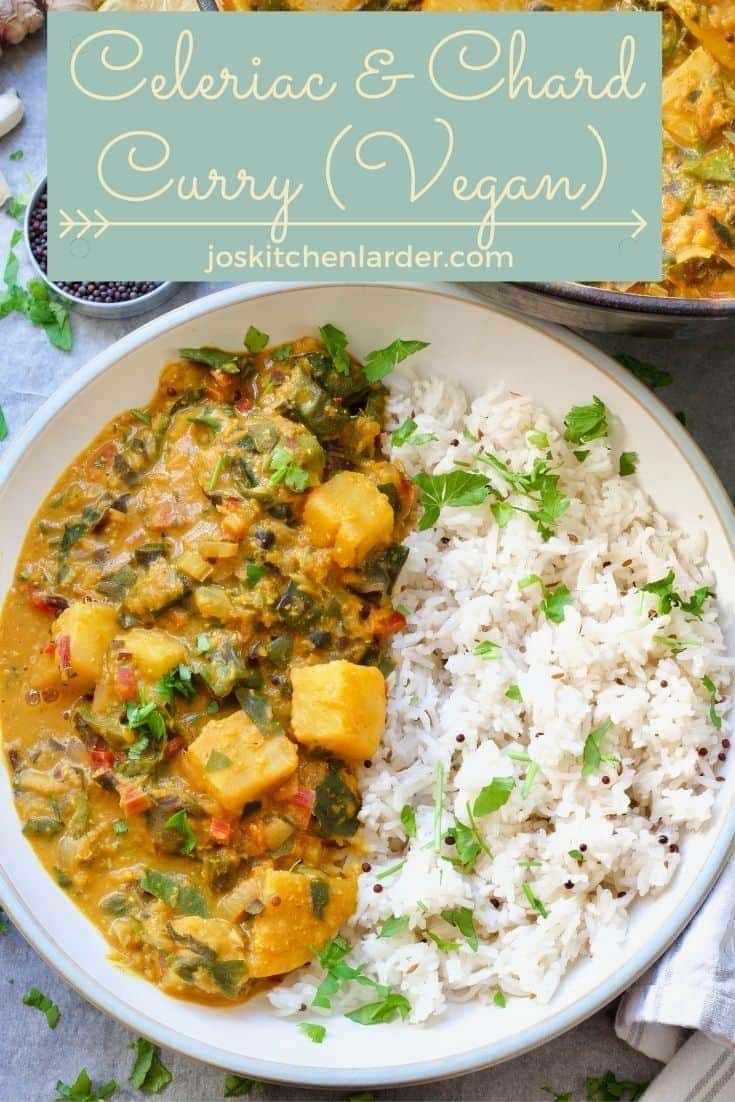 Celeriac & Chard Vegetable Curry (Vegan) - Jo's Kitchen Larder