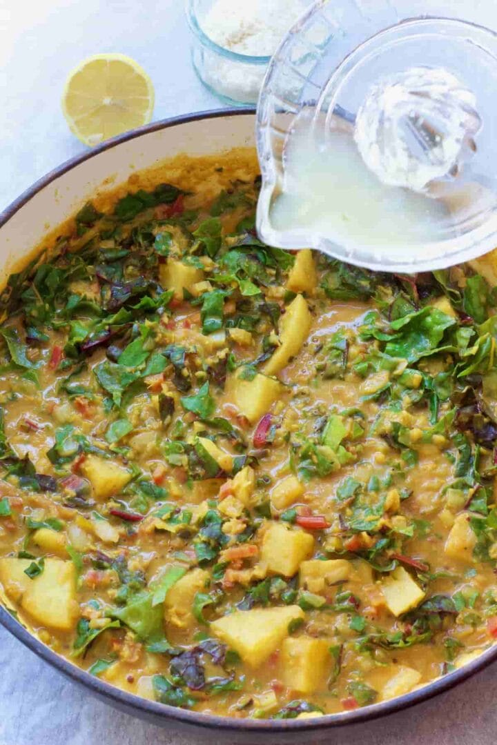 Celeriac & Chard Vegetable Curry (Vegan) - Jo's Kitchen Larder