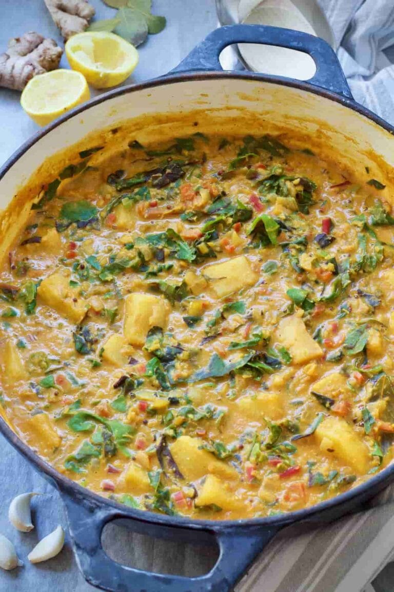 Celeriac & Chard Vegetable Curry (Vegan) - Jo's Kitchen Larder