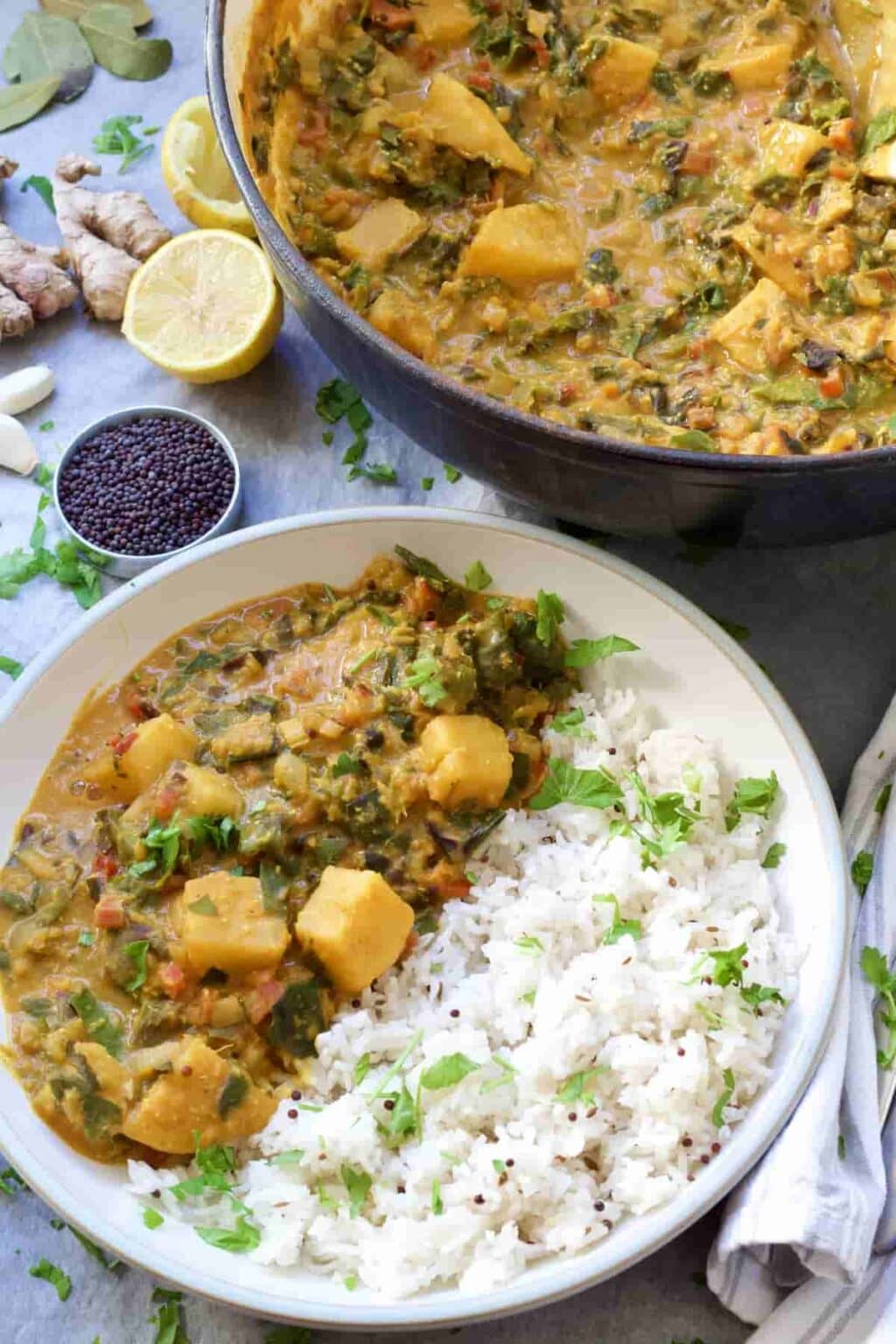 Celeriac & Chard Vegetable Curry (Vegan) - Jo's Kitchen Larder