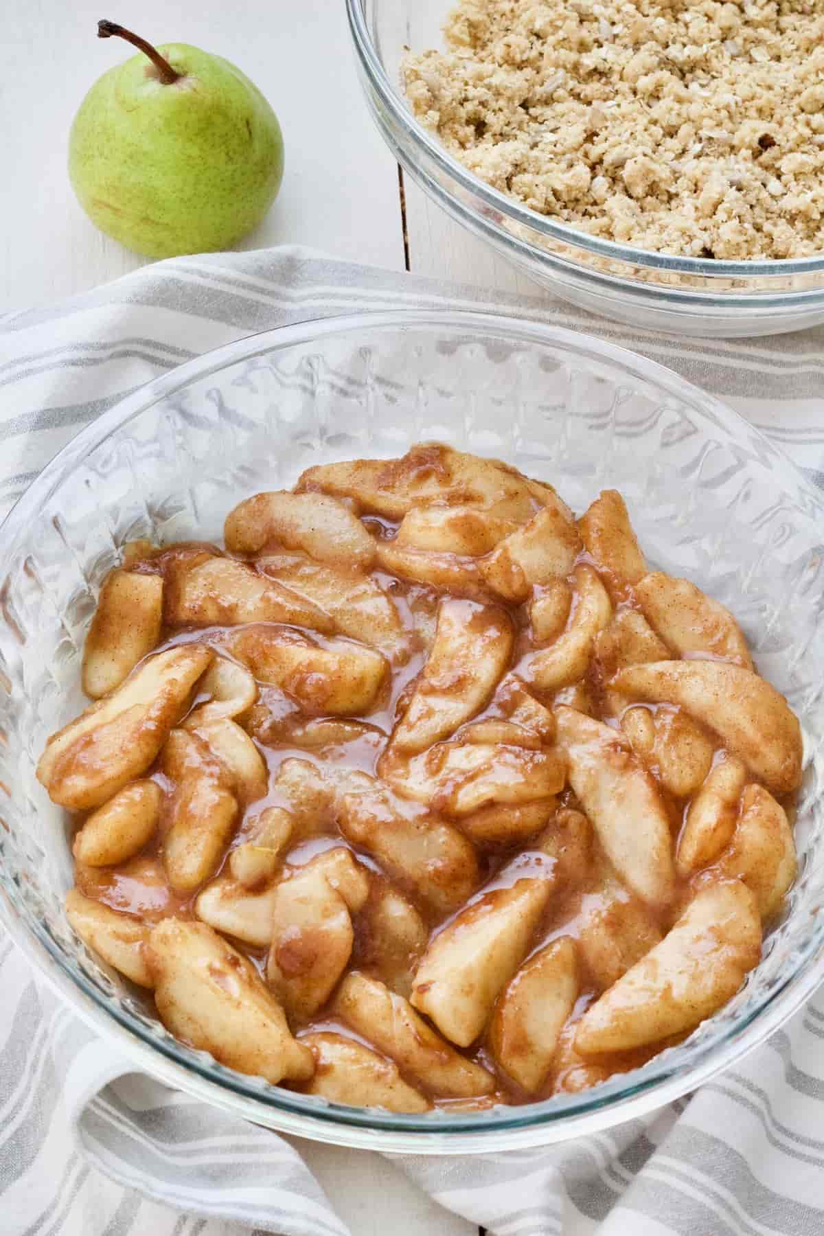 Pear Crumble with Granola Topping (Vegan) - Jo's Kitchen Larder