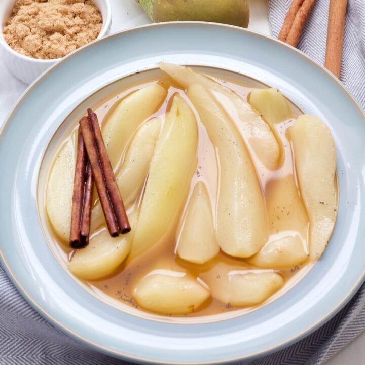 Stewed Pears with Cinnamon & Vanilla - Jo's Kitchen Larder