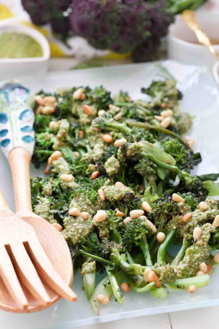Salsa Verde Purple Sprouting Broccoli - Jo's Kitchen Larder