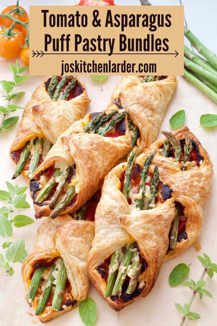 Tomato & Asparagus Puff Pastry Bundles - Jo's Kitchen Larder