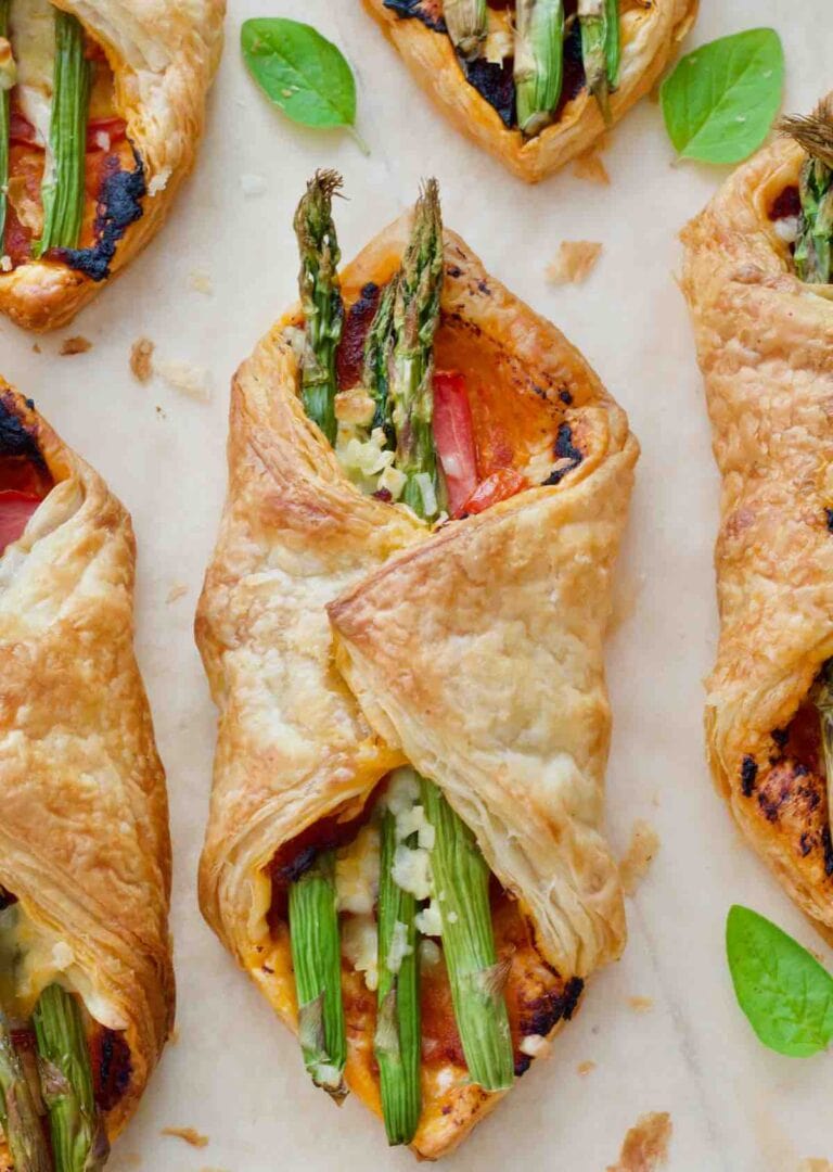 Tomato & Asparagus Puff Pastry Bundles - Jo's Kitchen Larder