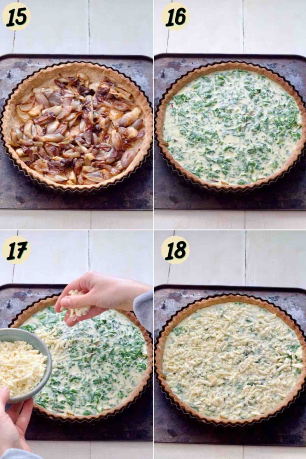 Cheese and Onion Quiche (with Wild Garlic) - Jo's Kitchen Larder